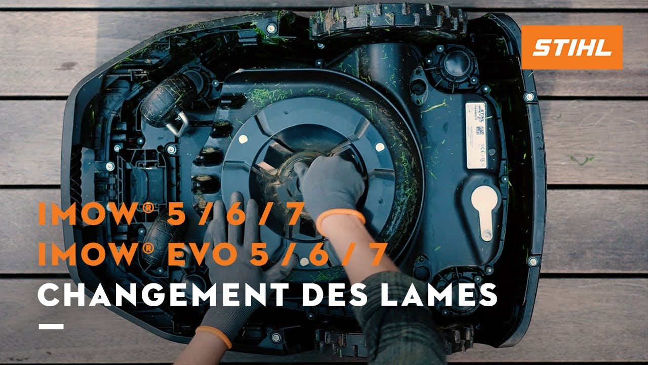 Changement des lames de l’iMOW® - Tondeuse robot STIHL iMOW® | Robot Maniak